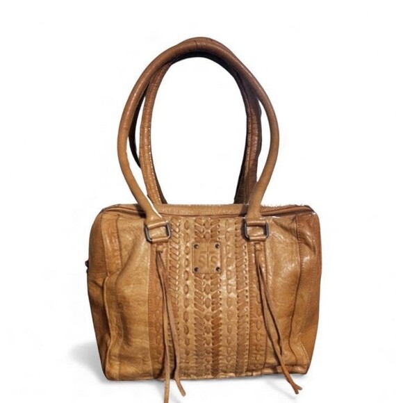 STS Ranchwear | Bags | Sts Ranchwear Tan Leather Tote Satchel Handbag ...